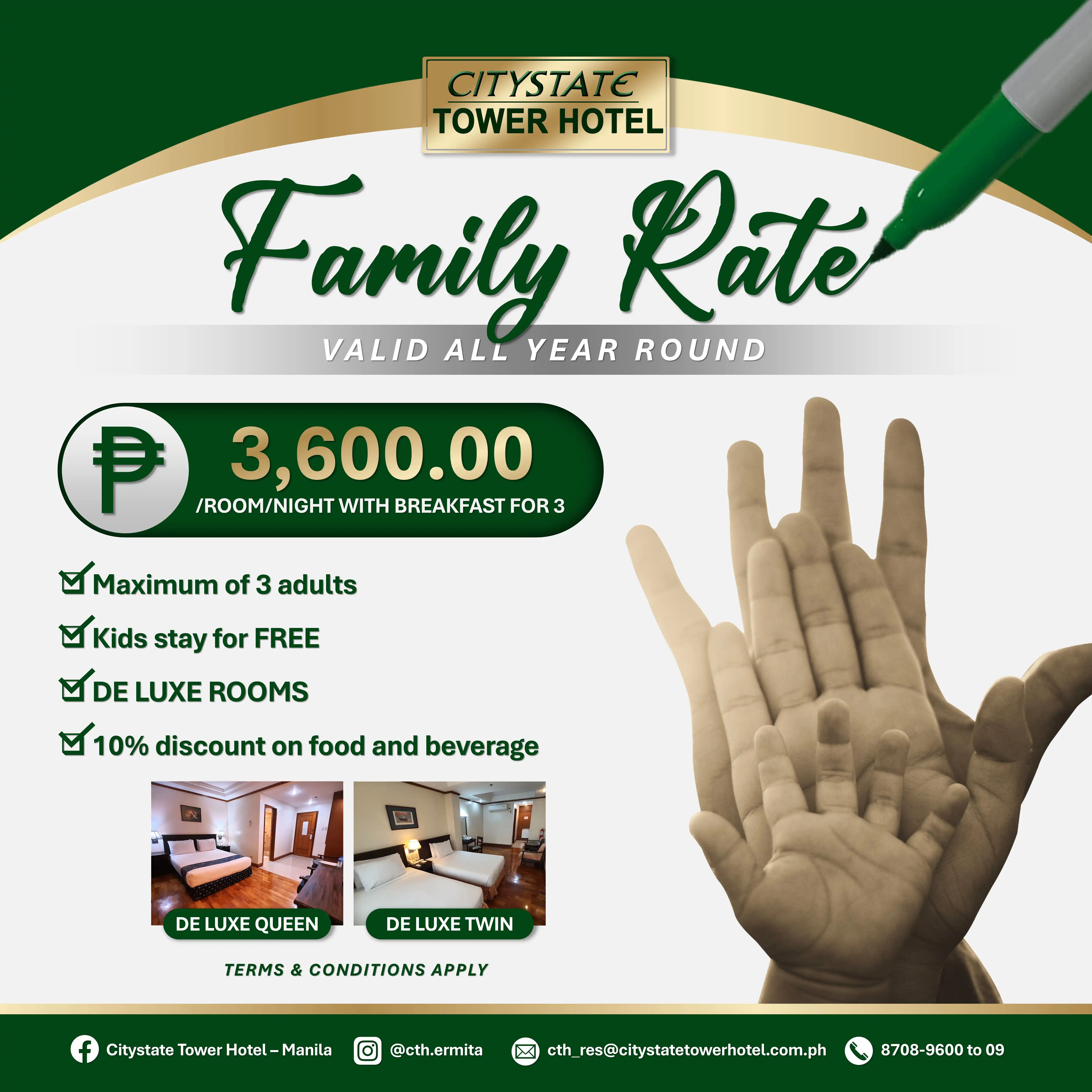 Family Rate | Citystate Tower Hotel